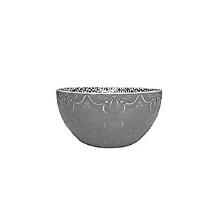 Signature Housewares 28 oz Pad Print PP7 Assorted 6" Bowls (Set of 4), Multicolor