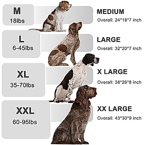 Dog Beds for Large Dogs, Orthopedic Dog Bed for Medium Large Dogs, Non-Slip Bottom and Egg-Crate Foam Big Dog Sofa Bed with Washable Removable Cover