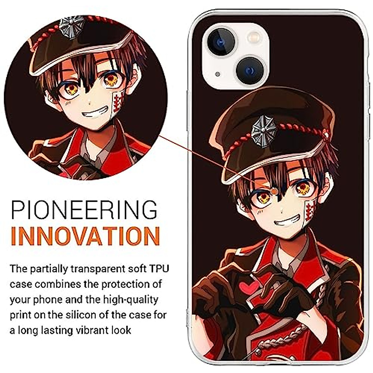 ARMERI Compatible with LG V60 ThinQ | LG V60 ThinQ 5G Toilet Hanako Cool with Bound kun 141 Compact Shell Black Soft Thin TPU Crystal Printing Phone Case Clear