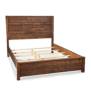 Grain Wood Furniture Montauk Solid Wood Bed, King Size, Rustic Walnut