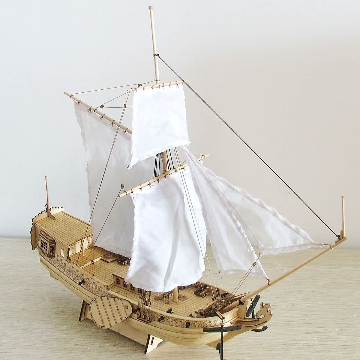 GAWEGM Wooden Model Ships Kits to Build for Adults - 1678 Royal Dutch Yacht Ancient Sail Ship Model Kit with Brass Accessories, for Ship Model Enthusiasts, Building Model Ship Beginners