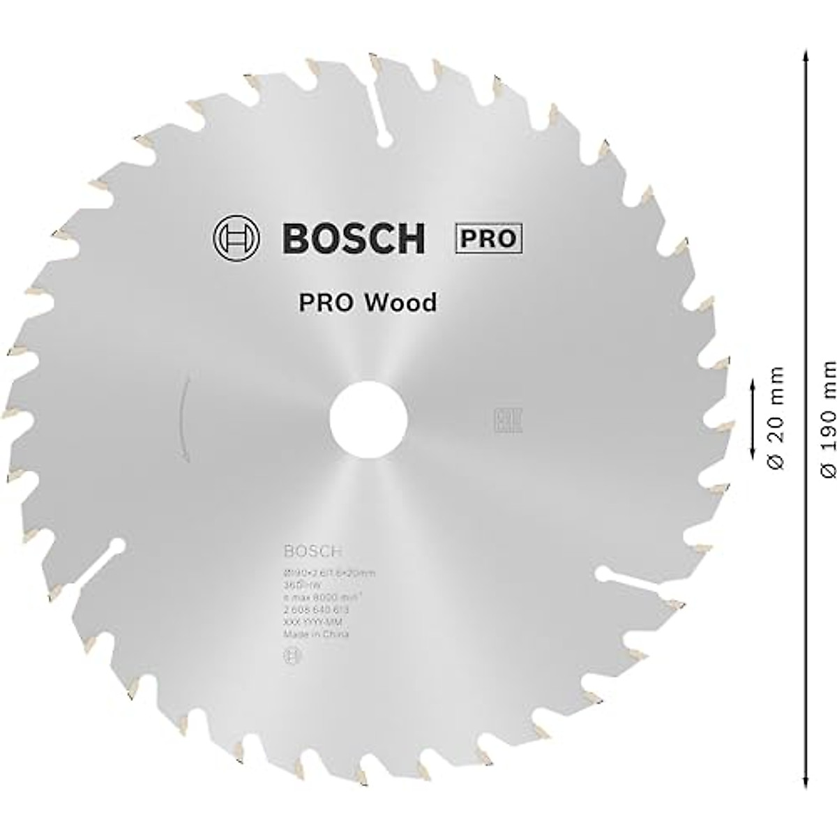 Bosch 2608640613 Circular Saw Blade"Top Precision" Opwoh 7.48inx20mm 36T