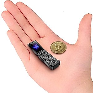 XBOSS F1 Flip Mobile Phone Smallest Phone in The World Design Unlocked (Black)