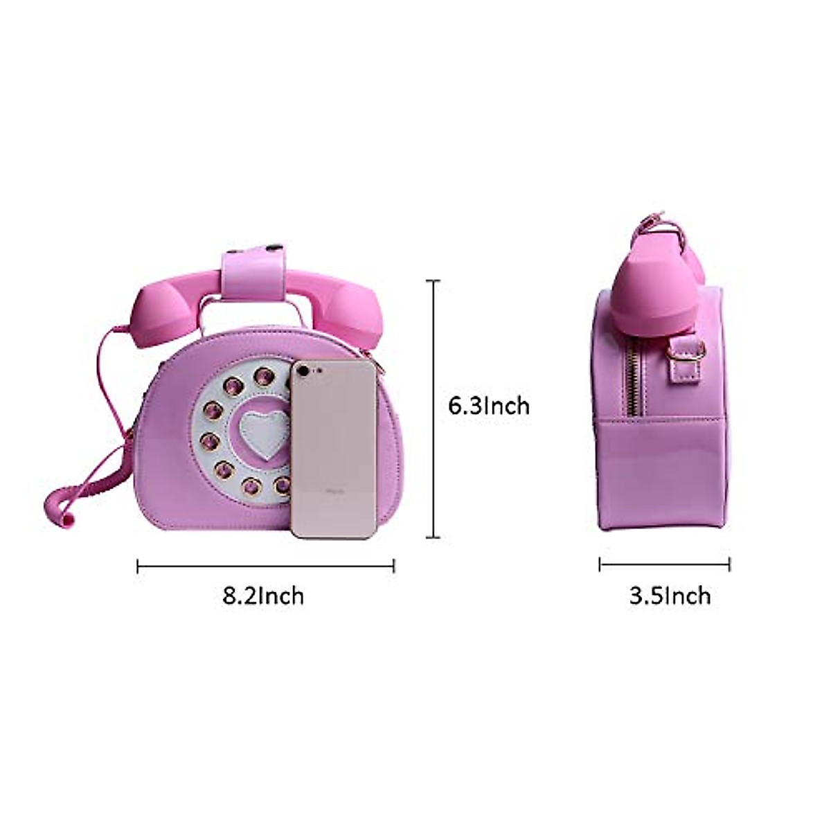 SUKUTU Telephone Shaped Purse Shoulder Crossbody Tote Bags Women Retro Phone Top-Handle Handbags for Girls