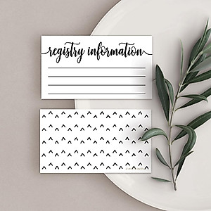 50 Registry Cards - Baby Shower or Bridal Shower - Invitation Inserts