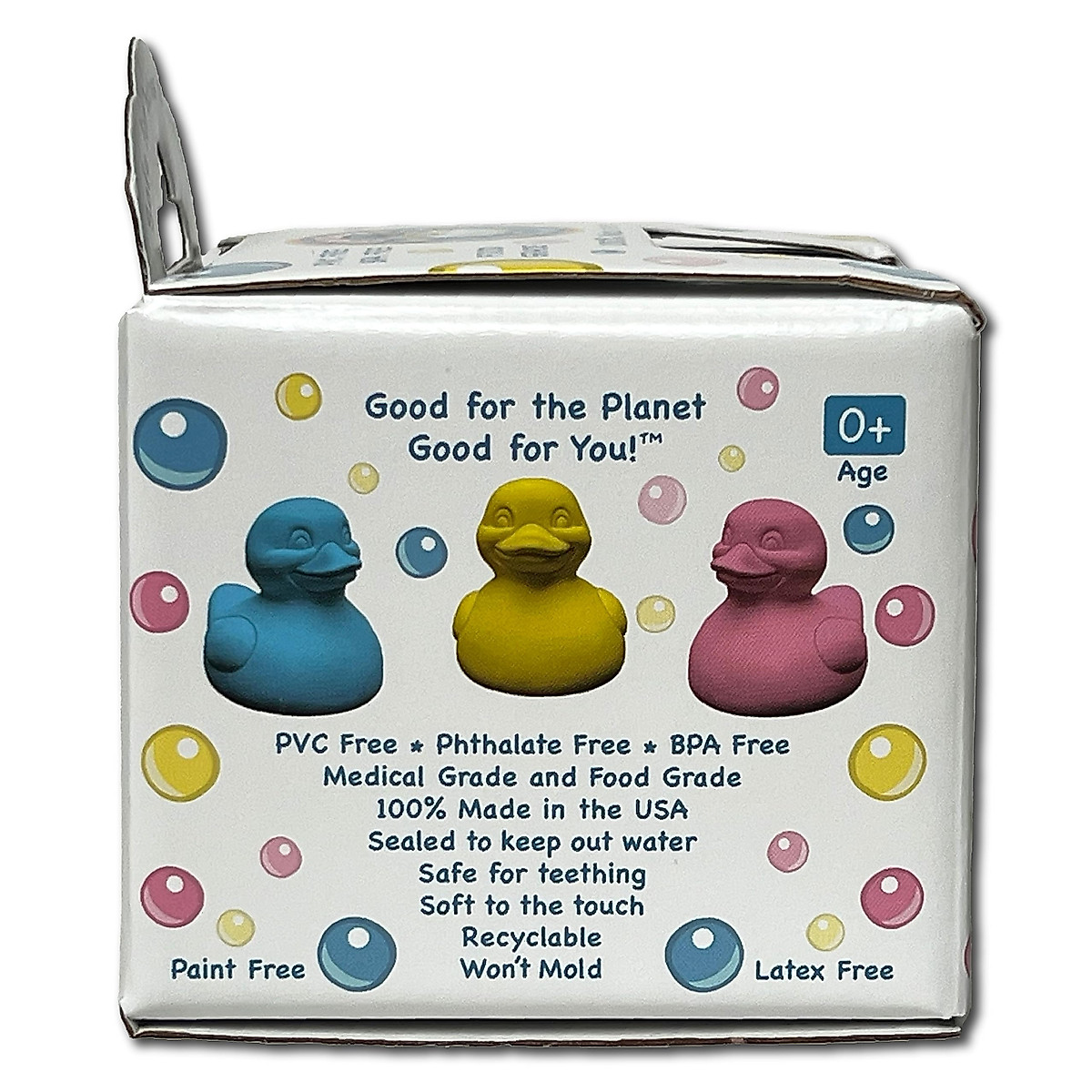 Celebriducks The Good Duck - BPA & PVC Free Rubber Duckie Baby Bath Toy Teether - Yellow