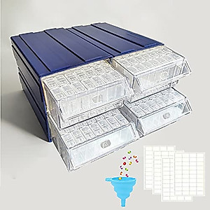 5D Diamond Painting Storage Drawer, 35-140 Grids Detachable Storage Box for Beads Buttons Studs Nail Art Rhinestones