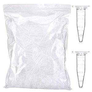 BKMAMLAB 1.5ml Microcentrifuge Tubes 100pcs, EO Sterilized Plastic Small Vials with Caps for Sample Storage without Leakage(100)