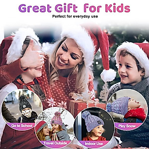 Baby Beanie Hat 3 Packs with Cute Smiley Face, Baby Winter Hat Fleece Lined,Toddler Beanie with Pom Pom for Girls Boys Rainbow Mix & Black Mix & Purple Mix