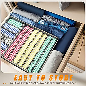 Thenshop 12 Pieces Closet Underwear Organizer Drawer Divider Foldable Bra Organizers Cabinet Clothes Socks Drawer Organizer Storage Box Baskets for Underwear, Bras, Socks, Ties and Towels