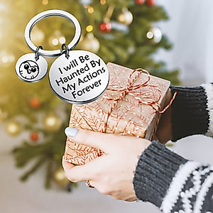 TIIMG Owl Gift House Hooty Fan Gift I will Be Haunted By My Actions Forever Keychain (I will Be Haunted)