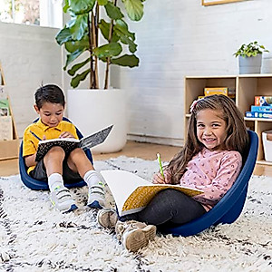 ECR4Kids Leaf Floor Seat, Rocker Chair, Navy, 6-Piece