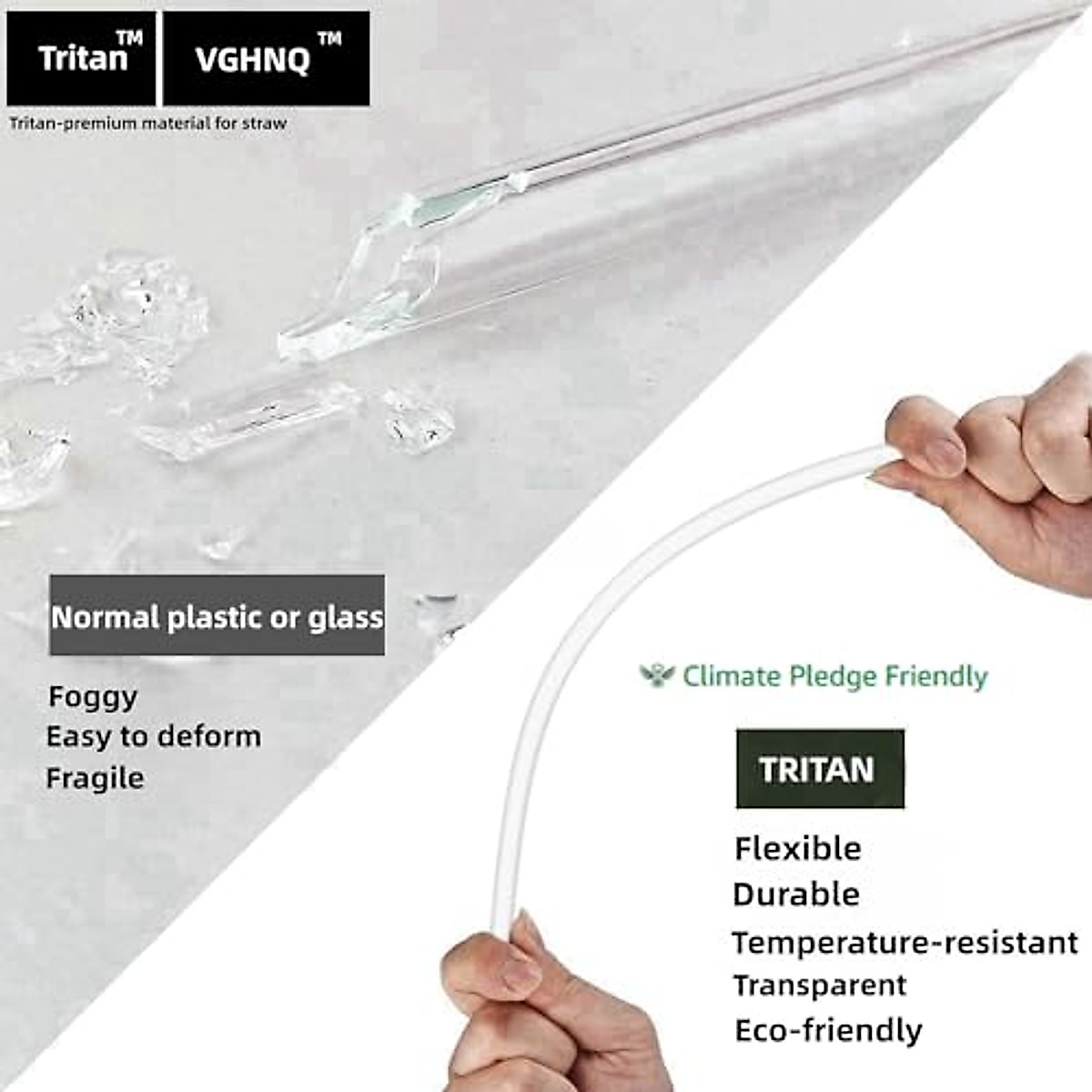 Straw for Stanley Cup 40 oz, 12 inch Replacement Long Straw Compatible with Stanley Tumbler Straws, 6 Reusable Straws with 1 Cleaning Brush, Tritan, Clear