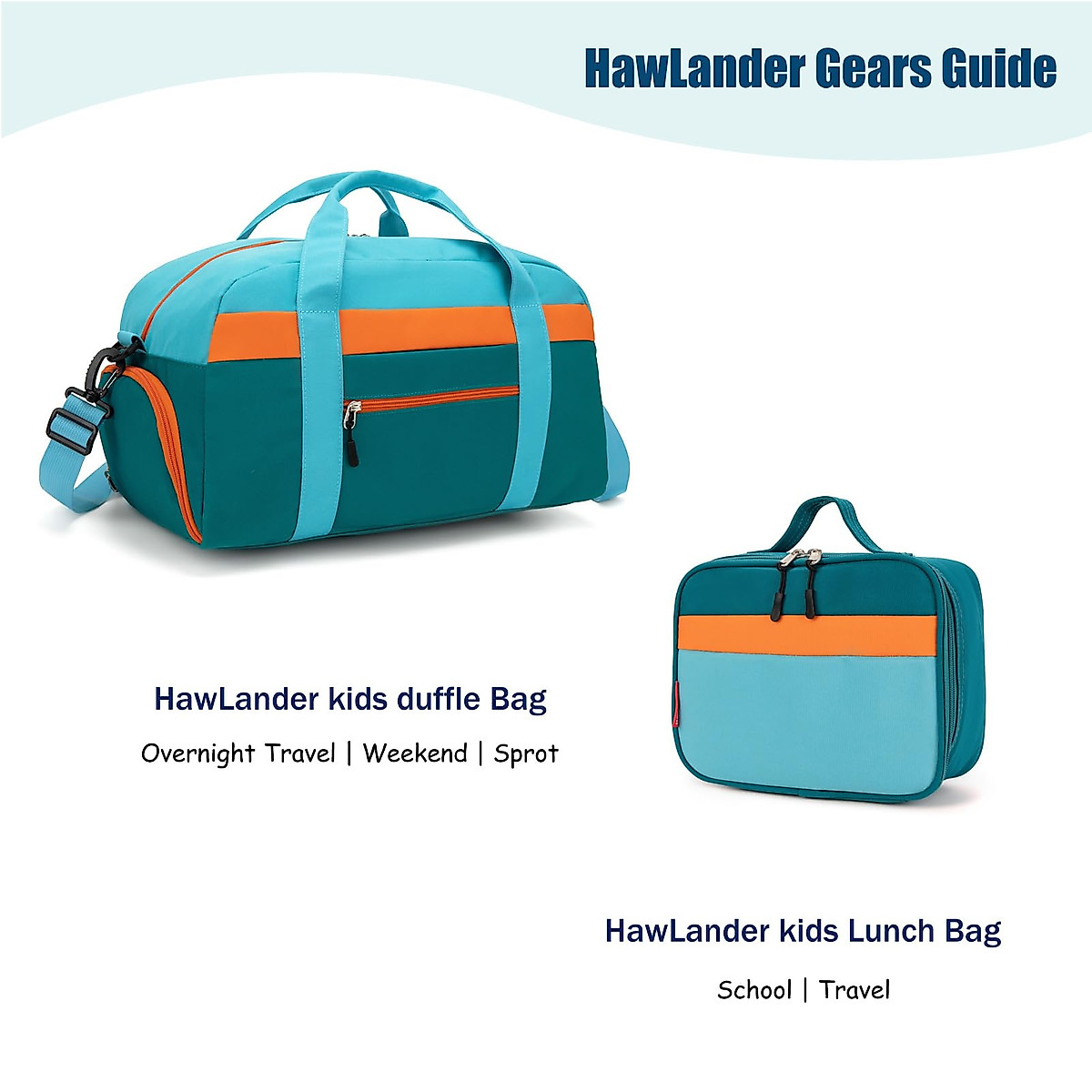 HawLander Preschool Kids Backpack, 12 inch Toddler Backpacks for Boys with Chest Strap, Blue Green