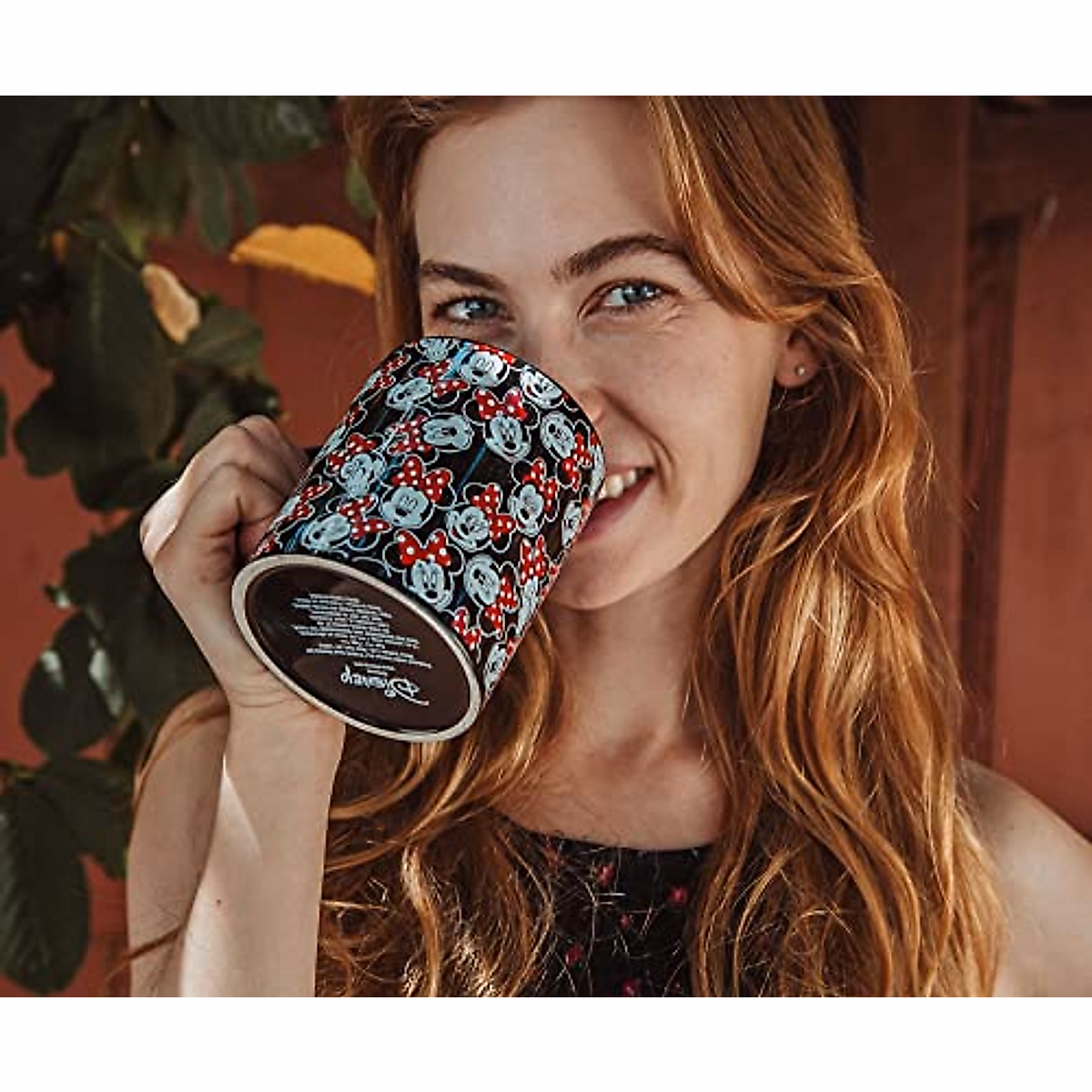 Disney Mickey and Minnie Classic Allover Faces Ceramic Mugs | Set of 2