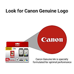 Canon PG-245XL/CL-246XL Ink/Photo Paper Pack, Compatible to MX490, MX492, MG2522, MG3020,MG2920,MG2924,iP2820,MG2525 and MG2420