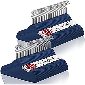 Casafield 100 Velvet Kid's Hangers - 14" Size for Children's Clothes - Royal Blue