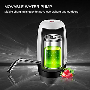 YYDGH Portable Water Bottle Pump 5 Gallon Water Bottle Dispenser USB Charging Automatic Drinking Water Pump Electric Water Dispenser Water Bottle Switch for Home, Office, Travel