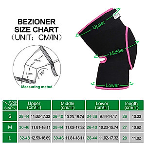 Bezioner Knee Pads Volleyball,Thick Sponge Anti-Slip,Dance Knee Pads for Women Yoga Basketball Football Youth Girls Black and Pink S