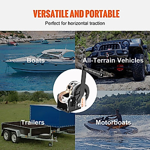 VEVOR 15500Ibs Electric Winches, 15500LBS, Black