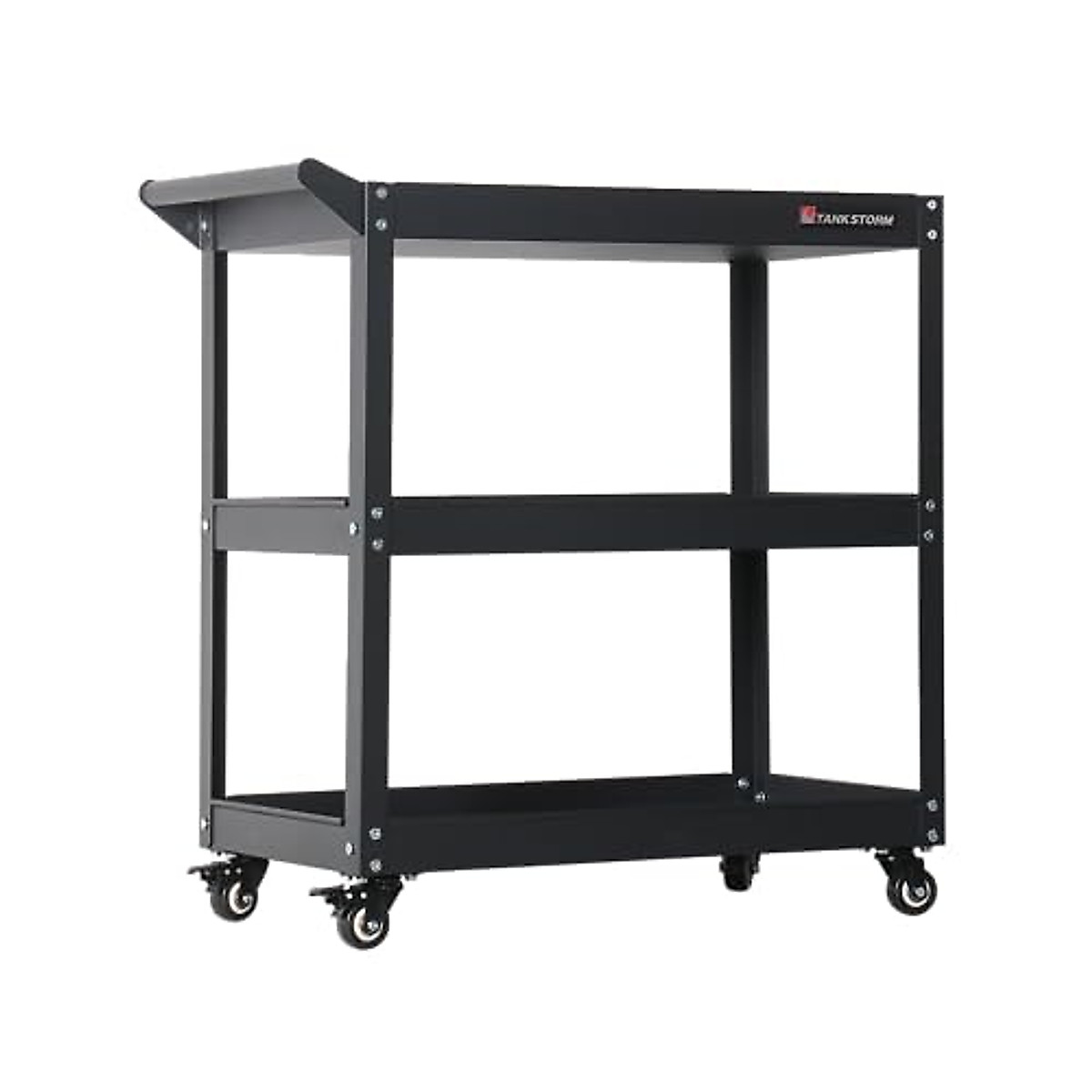 TANKSTORM Service Tool Cart 3-Tire Rolling, Industrial Commercial Service Cart-180 Lbs Capacity, No Drawer Included(TQ112)