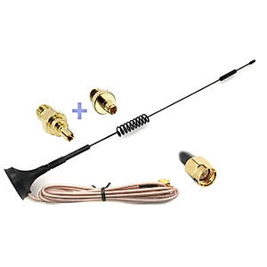 Universal Kit of 3G 4G LTE Dipole Antenna Wide Band 7dBi 698-2700Mhz Omni Directional GSM on Magnetic Base RG316 3ft/0.9m Low Loss Cable with SMA Female to TS-9 and CRC9 for any Devices as Verizon