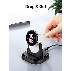 LVFAN for Samsung Galaxy Watch Charger, Fast Charging Smart Watch Charger Magnetic Dock, Charger Accessories Charging Station for Samsung Galaxy Watch 6/6 Classic/5 Pro/5/4/4 Classic/3, Active 2/1