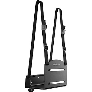 StarTech.com Wall Mount CPU Holder - Adjustable Width 4.8in to 8.3in - Metal - Computer Tower Mounting Bracket for Desktop PC (CPUWALLMNT)