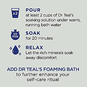 Dr Teal’s Salt Soak with Pure Epsom Salt, Cannabis Sativa Hemp Seed Oil, 3 lbs