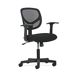 HON BSXVST102 Sadie Swivel Mid Back Mesh Task Arms-Ergonomic Computer/Office Chair (HVST102), Black
