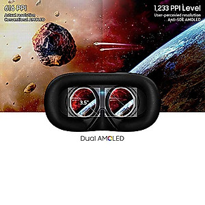 SAMSUNG HMD Odyssey+ Windows Mixed Reality Headset with 2 Wireless Controllers 3.5" Black (XE800ZBA-HC1US)