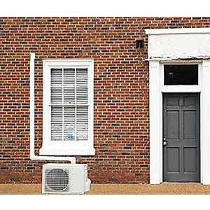 Mini Split Air Conditioner Line Cover | PVC Decorative Line Cover Kit 3" for Mini Split and Central Air Conditioner & Heat Pumps(15 Feet)