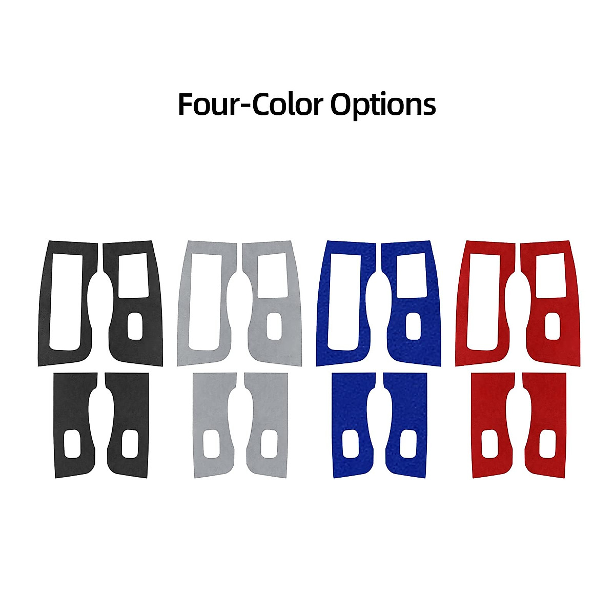 Alfanxi Window Switch Bring Trim Alcantara Material Panel Door Open Button Decal Cover Compatible with Tesla Model Y/Model 3 (Black)