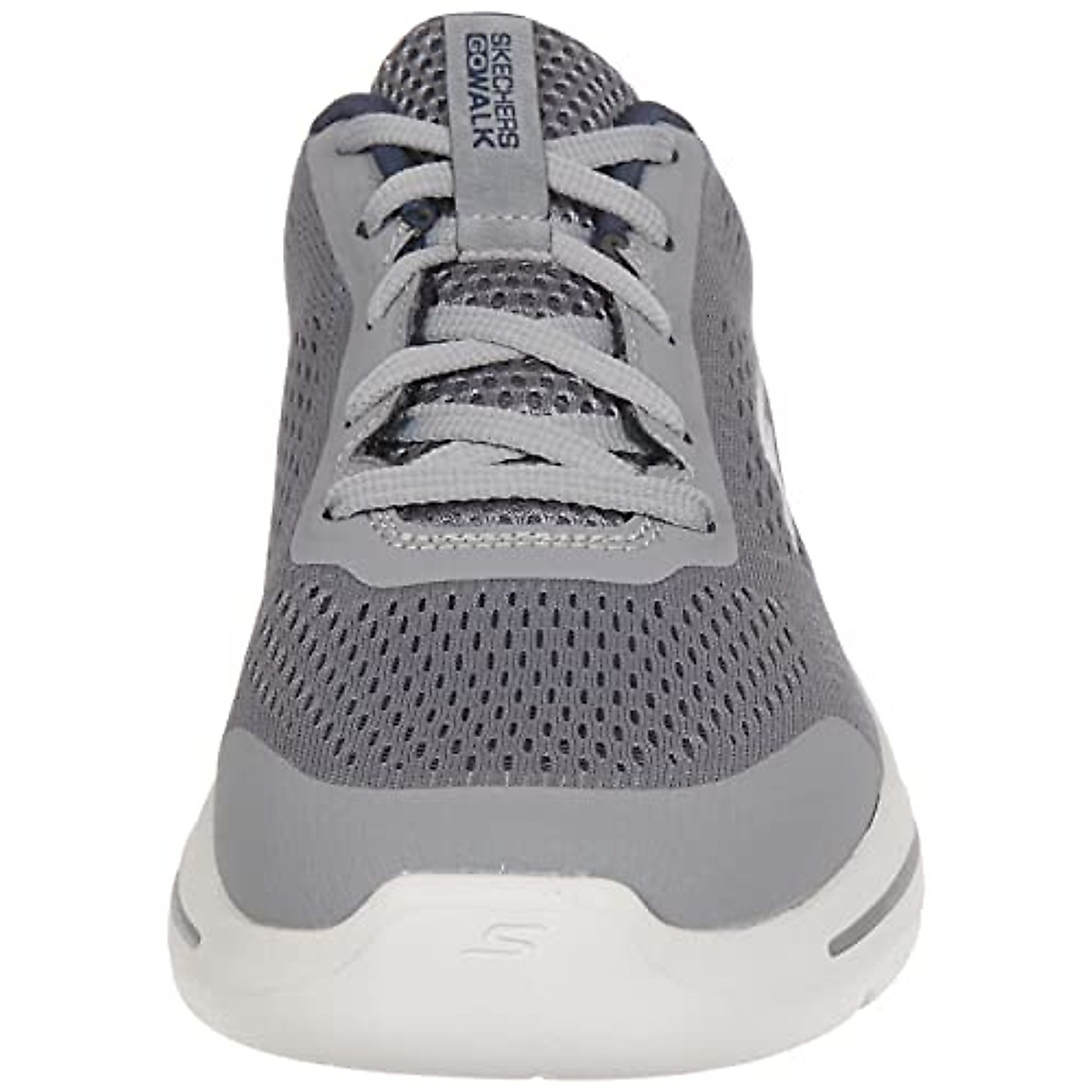 Skechers Men's Gowalk Arch Fit-Athletic Workout Walking Shoe with Air Cooled Foam Sneaker, Grey/Navy, 12