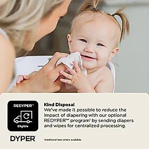 DYPER Viscose from Bamboo Baby Wet Wipes | 99.9% Water Unscented for Sensitive Newborn Skin | Hypoallergenic | Honest Ingredients | Made with Plant-Based* Materials | Face & Hand | Pack of 5