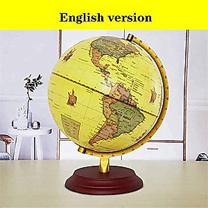 World Globe Great for Kids And Adults with Stand Desk 10 Inch Globe Educational Deluxe Blue Ocean Black Base Full Earth Geography