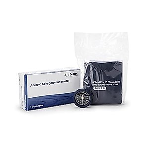 McKesson DuraShock Manual Blood Pressure Monitor - Aneroid Sphygmomanometer Unit with Nylon Cuff, Dial Display, Inflation Pump - Reusable, Fits Most Adult Arms, 1 Count