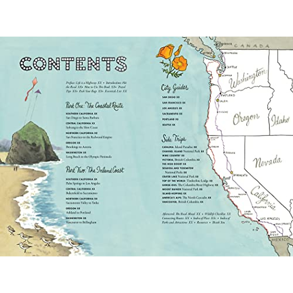 The Best Coast: A Road Trip Atlas: Illustrated Adventures along the West Coasts Historic Highways (Travel Guide to Washington, Oregon, California & PCH)