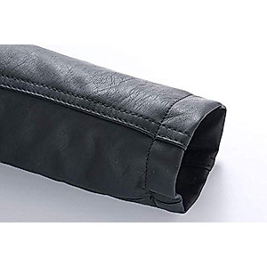 LJYH Children Collar Motorcycle Faux Leather Coats Kids Bomber PU Soft Leather Jackets Black 4-5yrs