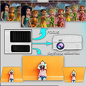 Projector Laptop Mini Projector 1080P Supported Home Outdoor Video Projector Computer, 5500 Lux 120" Display Movie Projector, Compatible with Phone, Computer, Laptop, USB, HDMI, VGA