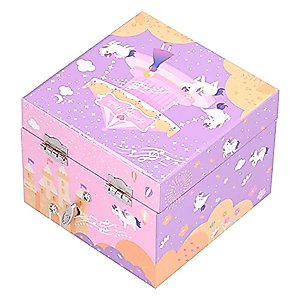 01 02 015 Music Box, Accompany Children Musical Box Bedroom Decoration Animal Shape for Birthday(Default)