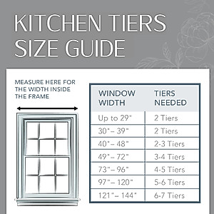 Elrene Home Fashions Tucker Ticking Stripe Tier Window Curtains for Kitchen or Bathroom, 30" x 24", Set of 2, Gray