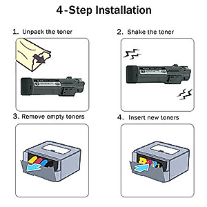 Limeink 1 Yellow Compatible High Yield Laser Toner Replacement Cartridges for Xerox Phaser 6510 Workcentre 6515 Printer 6515/dn 6515/dni 6510/dn dni