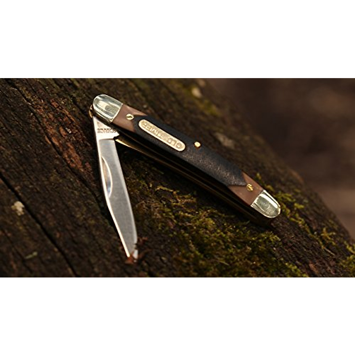 Old Timer 18OT Mighty Mite 4.7in Stainless Steel Traditional Folding Pocket Knife with 2in Clip Point Blade, Nickel Silver Bolsters, and Sawcut Handle for Whittling, Hunting, Camping, EDC, and Outdoor