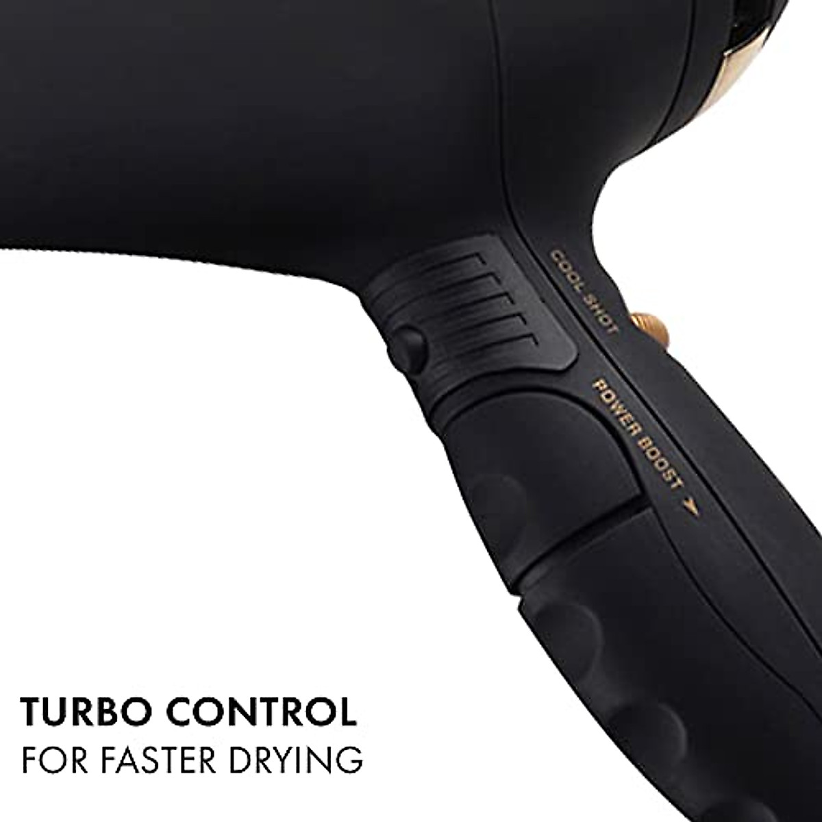 Hot Tools Pro Artist Black Gold 2100 Turbo Ceramic + Ionic Hair Dryer | Fast Dry, Lightweight