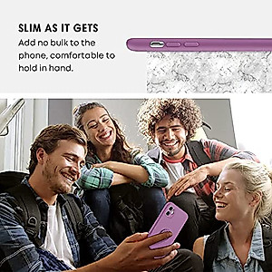 SouliGo iPhone 11 Case, Phone Case iPhone 11, Slim Silicone Protective Kickstand Ring Holder Soft Rubber Hybrid Hard Bumper Shockproof Protection Non-Slip with Car Mount Girls Women Cover, Deep Purple