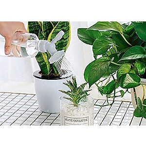 LuFOX 3Pcs Plastic Dual Head Bottle Cap Sprinkler, Bottle Watering Spout Bonsai Watering Can for Indoor Seedlings Plant, Garden Tool