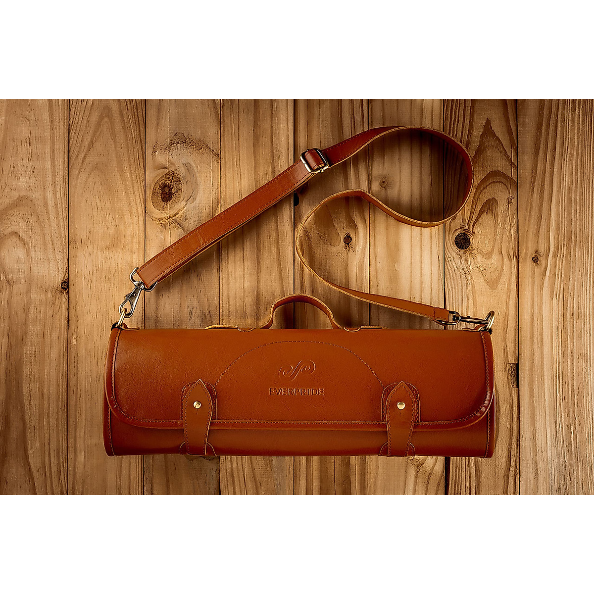 Chef Knife Bag by EVERPRIDE – Knife Roll Holds 10 Knives up to 18” PLUS Pocket for Cooking Tools – Durable Knife Carrier for Chefs and Culinary Students – Knives Not Included