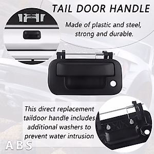 carleef Car Tailgate Handle,One Piece Molding Tailgate Latch Assembly Replaces OEM#79606 8L3Z-9943400-AA,Standard Car Accessories Tailgate Lock Compatible with Lincoln Ford F150 F250 F350