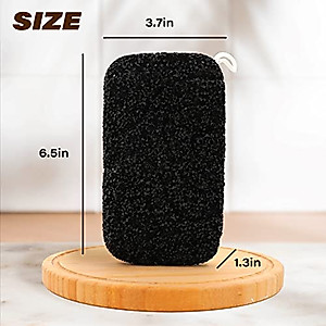 myHomeBody Dual-Texture Shower Sponge Extra Exfoliating Sponge | Body Scrubber Body Exfoliator | Body Sponge for Exfoliating Scrub | Loofah Sponge for Men | Body Scrubbers for Use in Shower, 2pcs